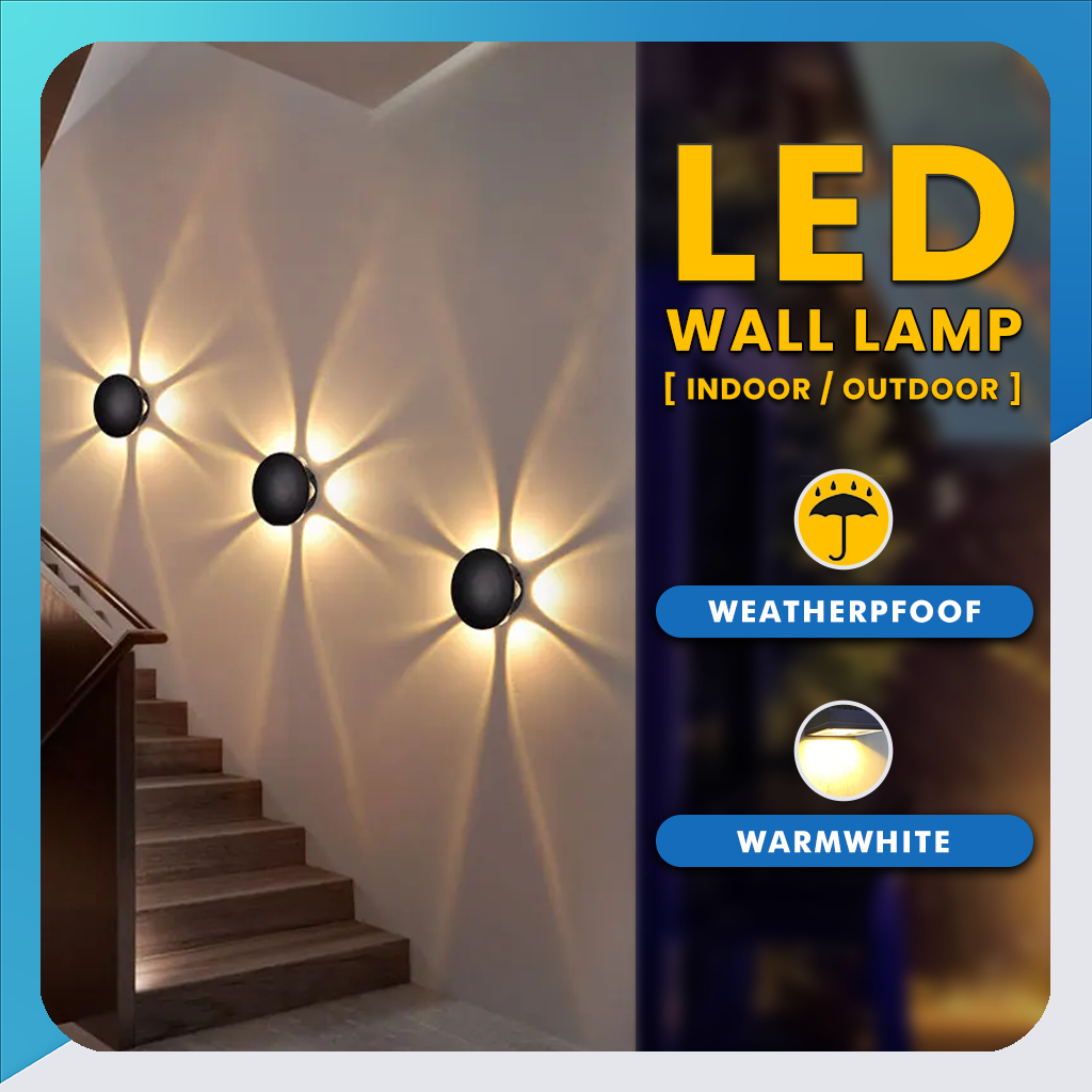 LED Wall Lamp Lampu Dinding Lampu Effect Effect Light Waterproof Wall ...