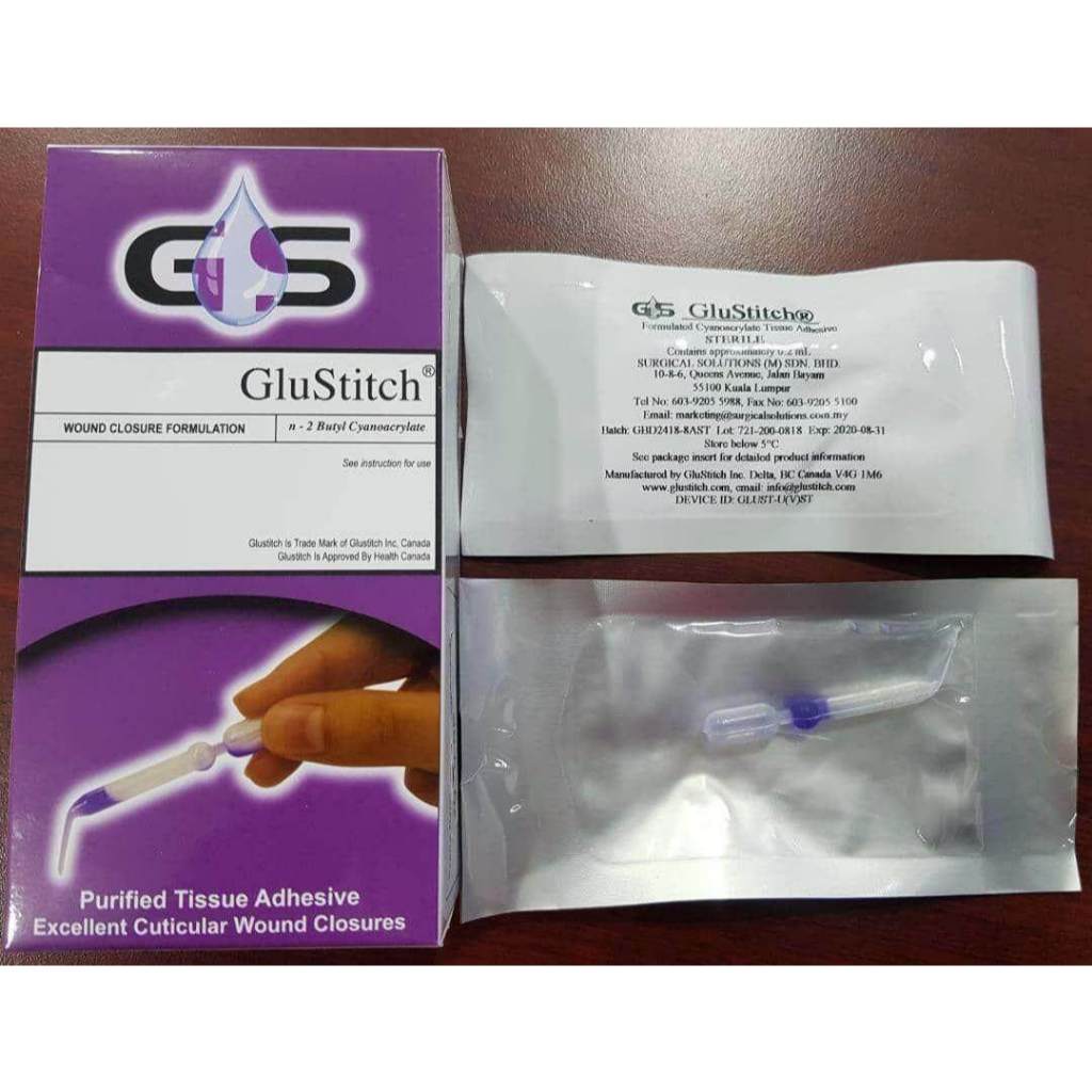 GluStitch Skin Glue Medical wound closure adhesive tutup luka 0.2ML ...