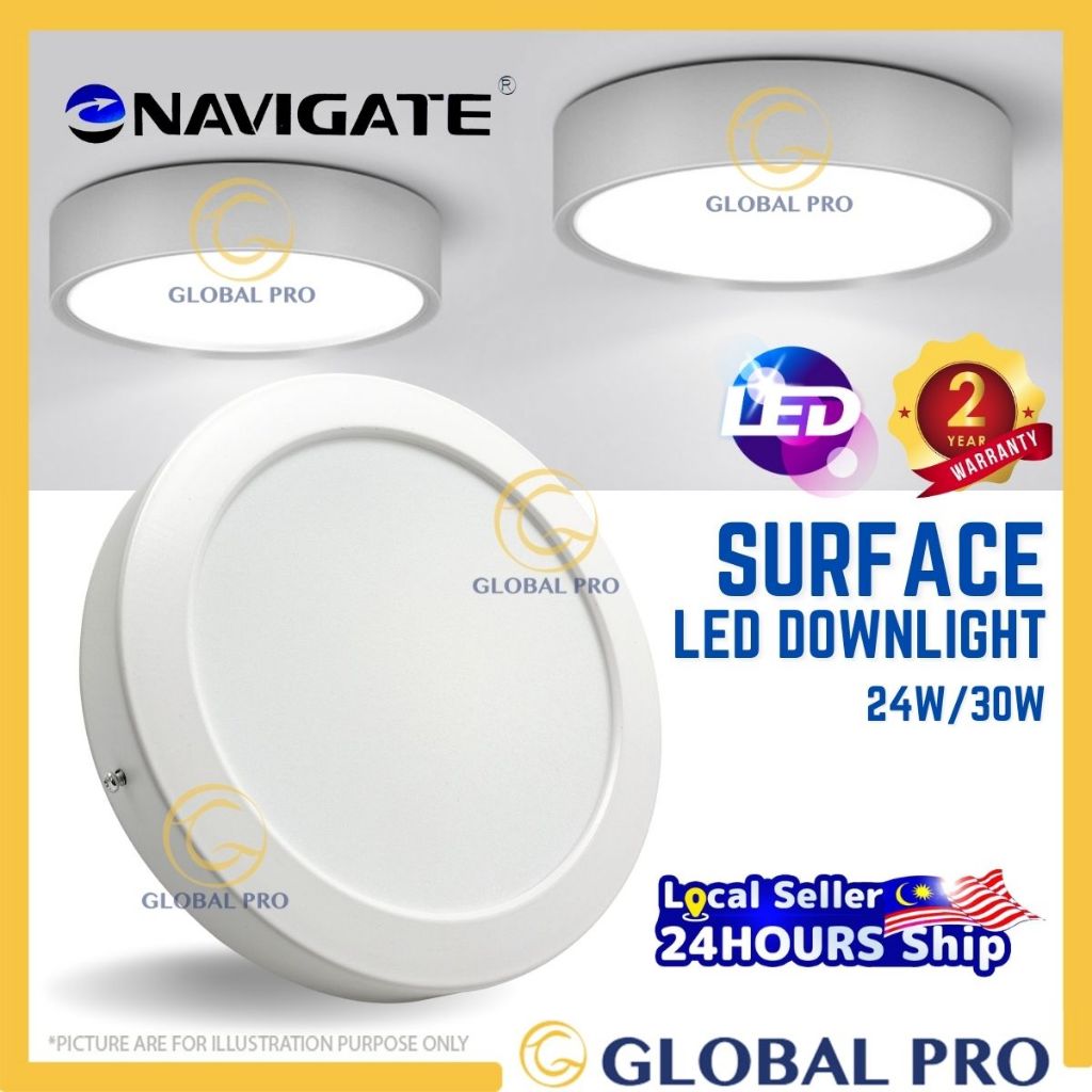 NAVIGATE LED Surface Downlight LED Downlight Ceiling Light Lampu Ruang ...