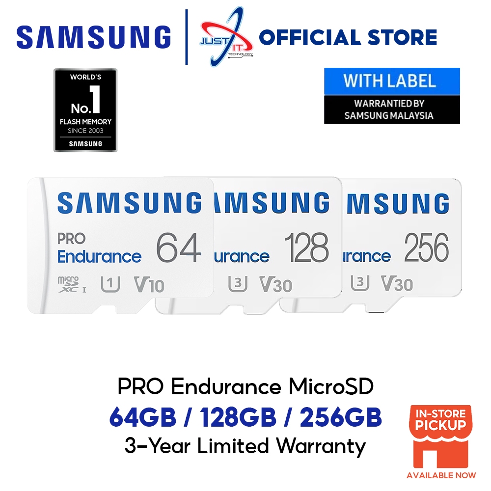 SAMSUNG PRO ENDURANCE MICRO SD - ( 64GB / 128GB / 256GB ) | Shopee ...