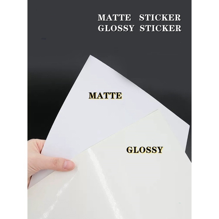 BG Printable Sticker Paper A4 SIZE matte/glossy/kraft for laser/Inkjet ...