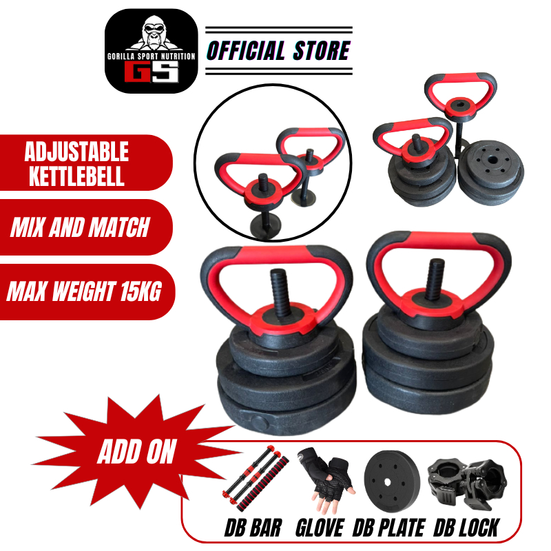 Gorilla Sport Workout KettleBell Gym Training Plastic Coating ...