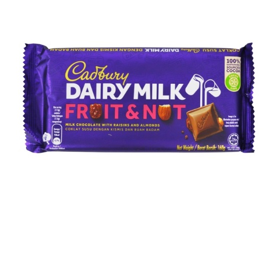 CADBURY Dairy Milk Chocolate Fruit & Nut 160g | Shopee Singapore