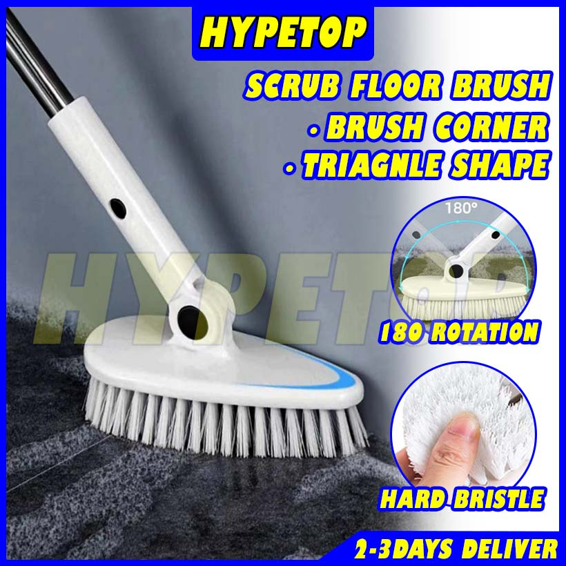 HYETOP Bathroom toilet brush Berus lantai tandas 180 Rotate Tile ...