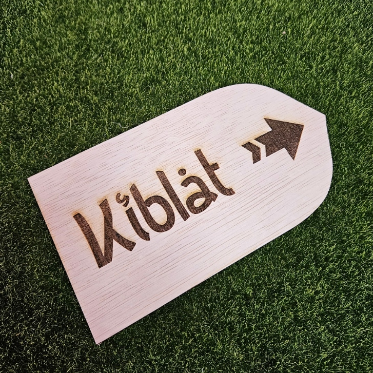 Tanda Arah Kiblat kayu | Kiblat Signage | Wooden Kiblat | Kibla ...