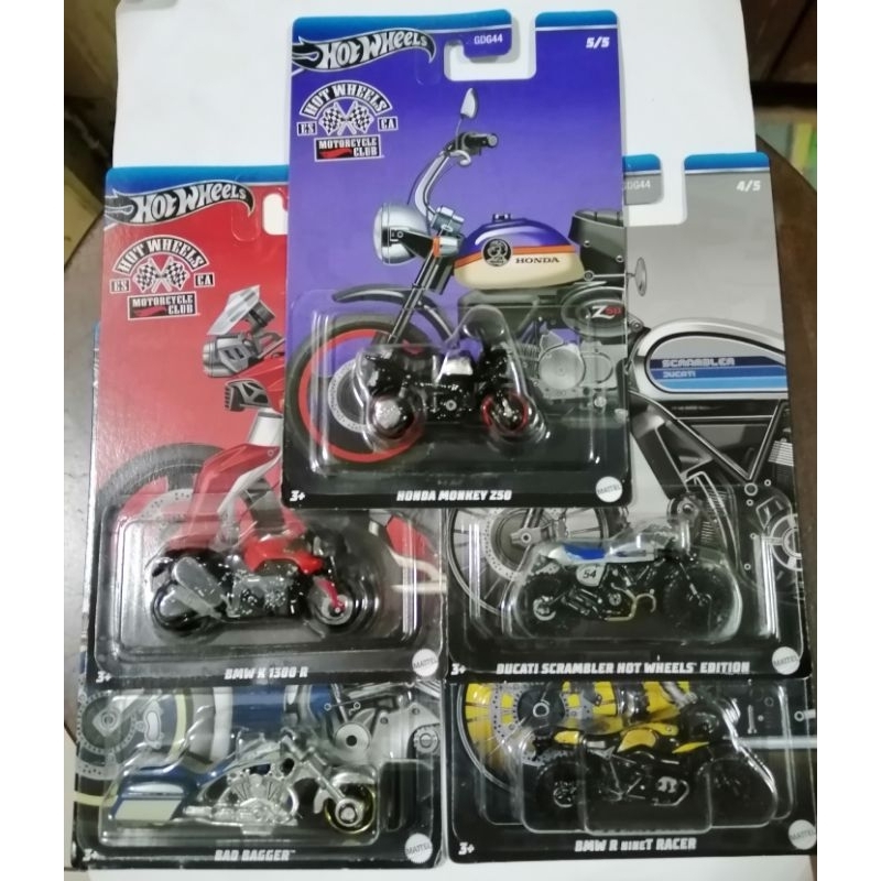 Hotwheels Motorcycle Club 2024 Edition Bagger, BMW 1300R,BMW NineT ...