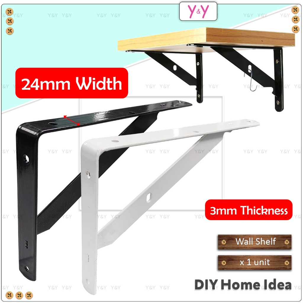 Y&Y Eco Wall Shelve / Wall Shelf / L Metal Stand / L Bracket Wall Mount ...