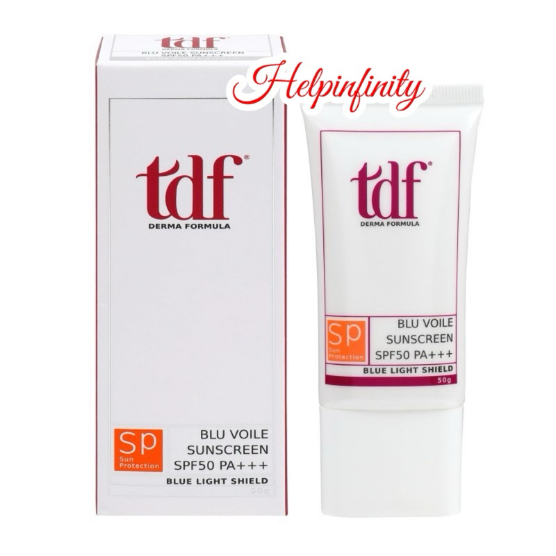 tdf Derma Formula Blu Voile Tinted Sunscreen SPF50 PA+++ 50g | Shopee ...