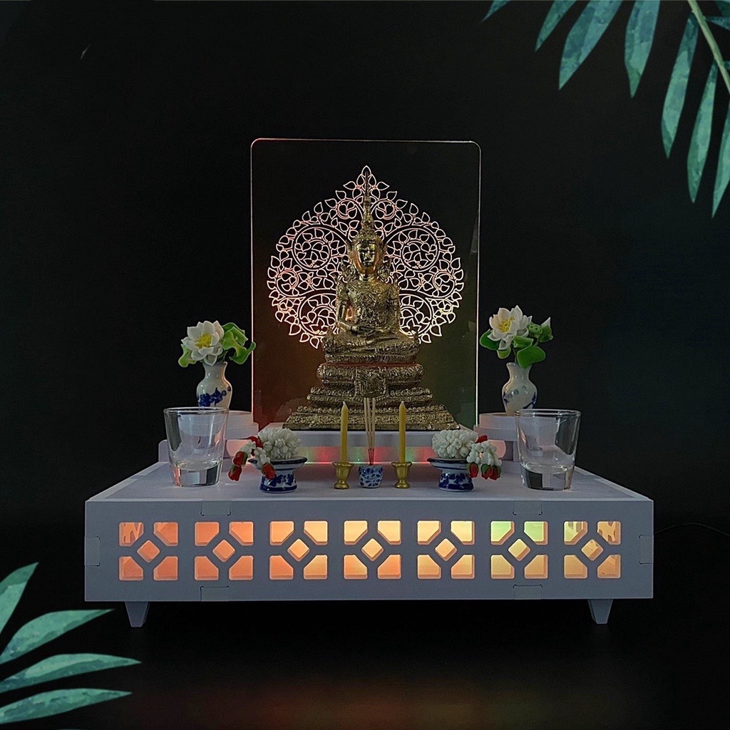 T Thailand Color-changing LED Buddha Stand Small Festival LED Altar ...