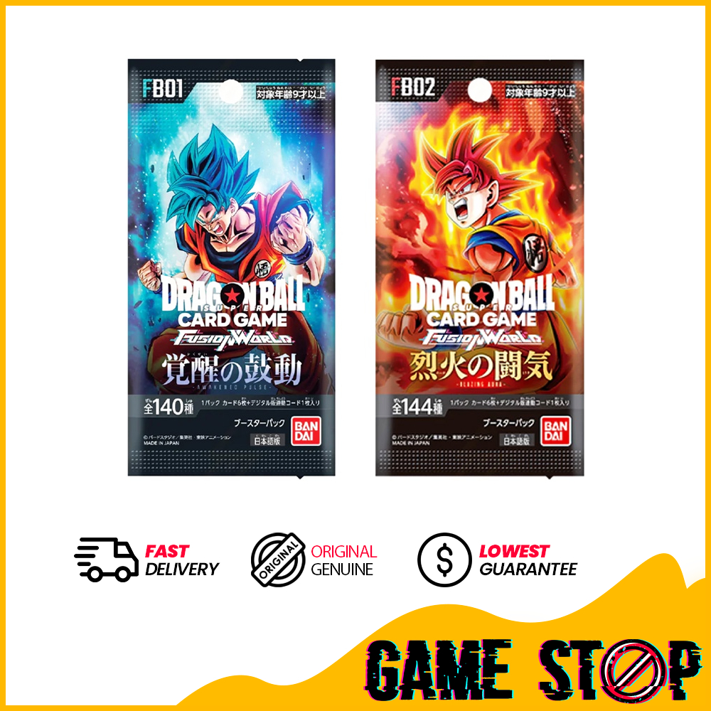 Dragon Ball Super Card Game TCG / SCG Booster Pack - FB01 Awakened Pulse / FB02 Fusion World ...