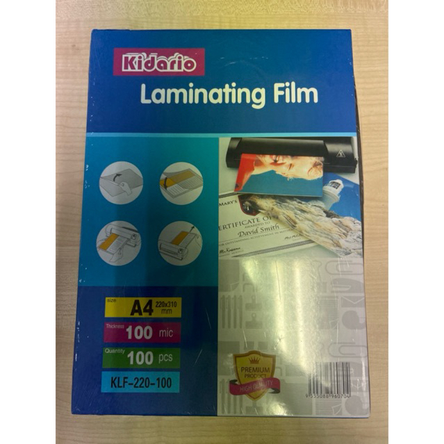 KIDARIO LAMINATE FILM A4 100 mic (100pcs) | Shopee Singapore