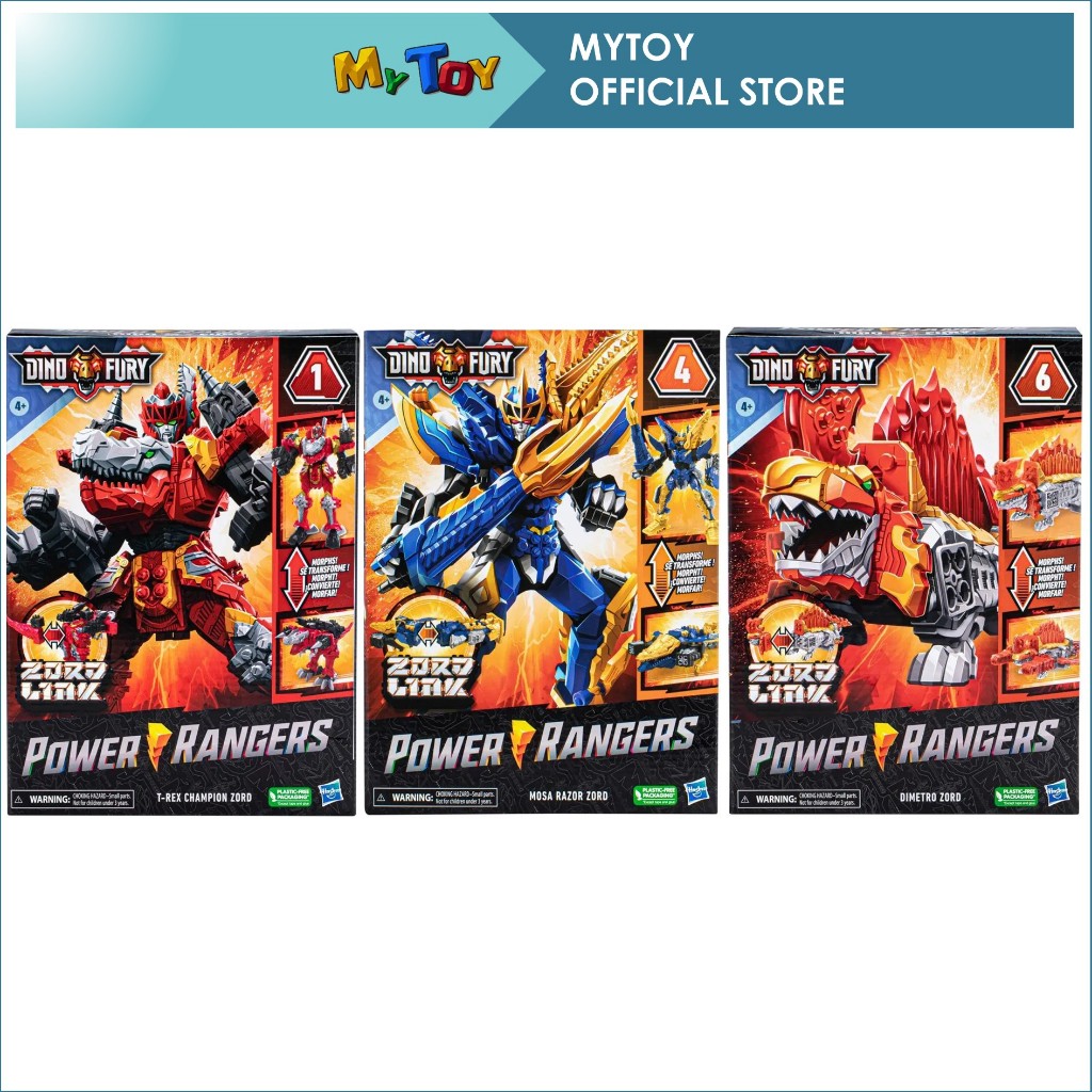 Hasbro Power Rangers Dino Fury Megazord T-Rex Champion Zord Red/Mosa ...