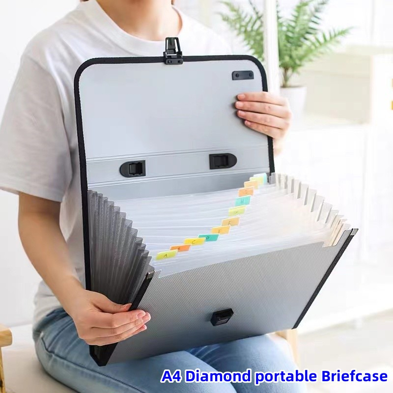 A4 Document storage with handle large capacity File Folder diamond ...