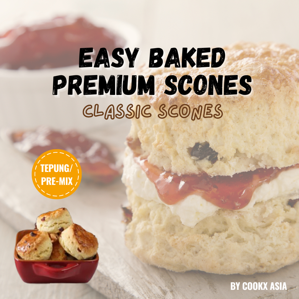 (Tepung) Easy Bake & Premium Classic Scone Mix (can bake 8/16pcs ...