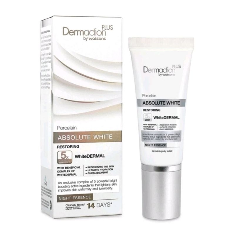 Dermaction Plus By Watsons Absolute White Restoring Night Essence 40ml | Shopee Singapore