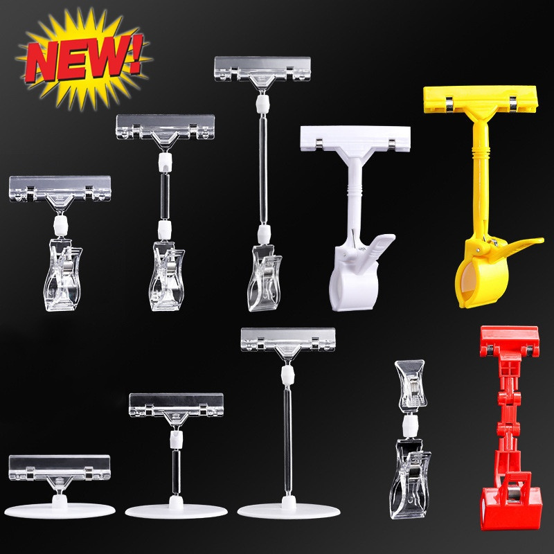 Price Tag Holder Clip Clamp Pop Card Base Stand Advertising Display ...