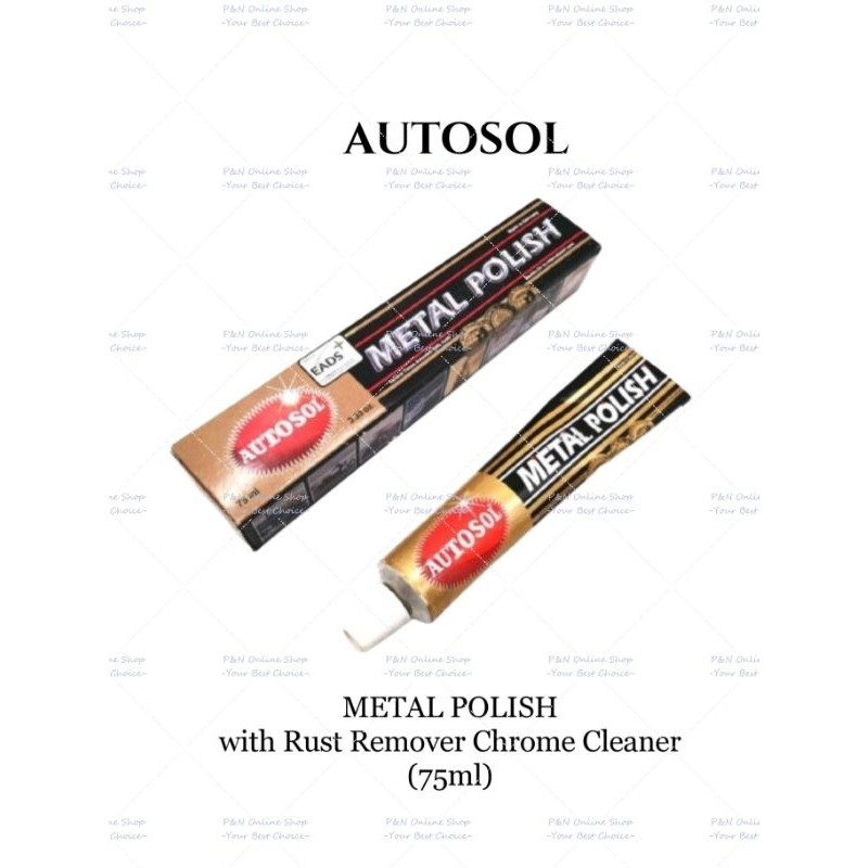 AUTOSOL METAL POLISH with Rust Remover Chrome Cleaner (75ml) | Shopee ...