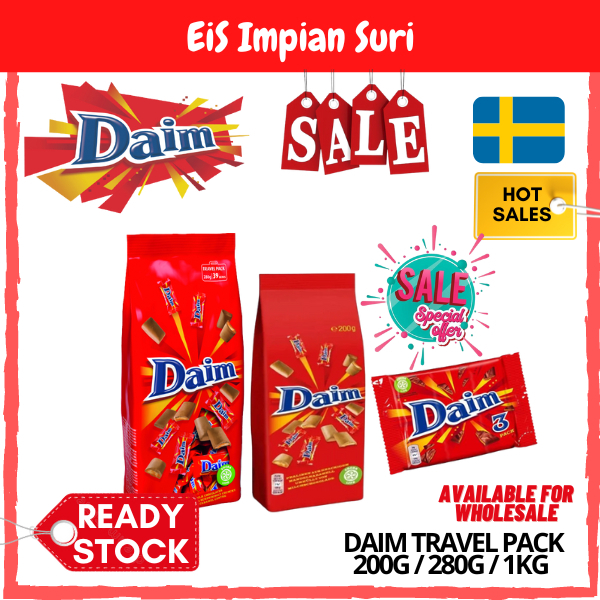 Daim Chocolate Minis Bag 280g / 200g / XXL 460g Coklat Daim Langkawi ...
