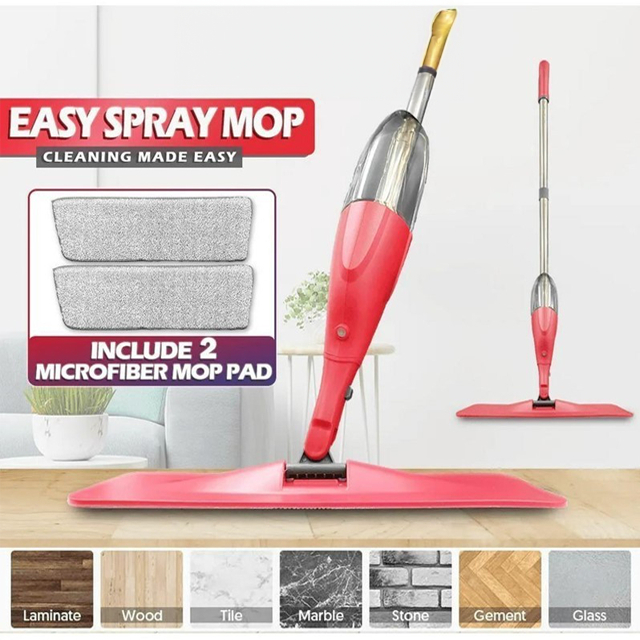 [Shopee Choice] (Premium Quality) Easy Spray Mop with Microfiber Pad ...