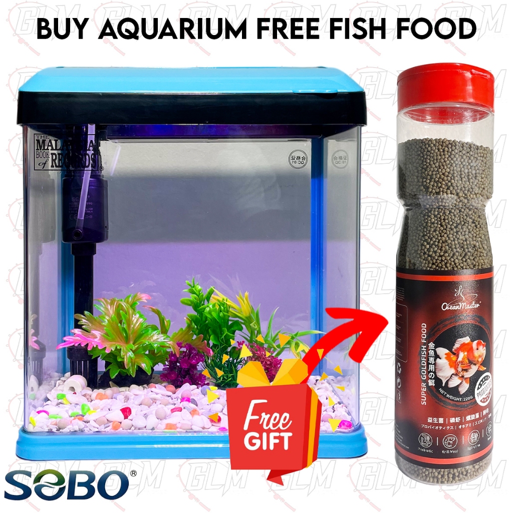 Sobo T-830F Sobo T-390F Fish Aquarium Set Lengkap Fish Tank (Pump ...