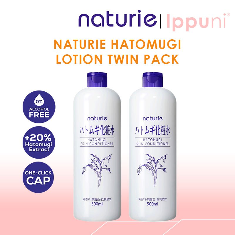 NATURIE HATOMUGI Skin Conditioner Lotion 500ml (Twin Pack) | Shopee ...