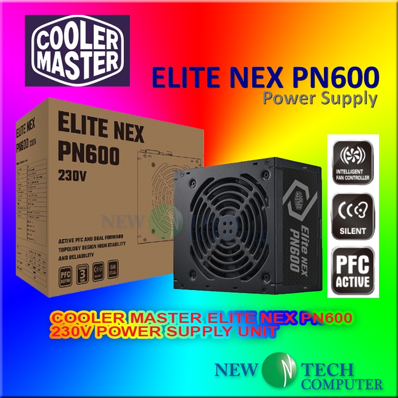 Cooler Master Elite NEX PN600 PSU Non Modular Active PFC ATX power ...