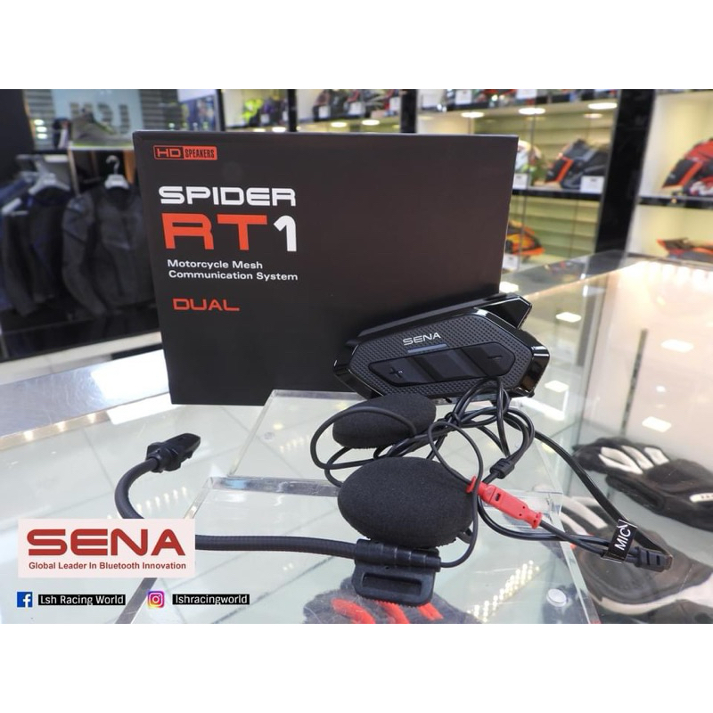 Sena Spider RT1 Motorcycle Mesh Communication System (Helmet Sold ...