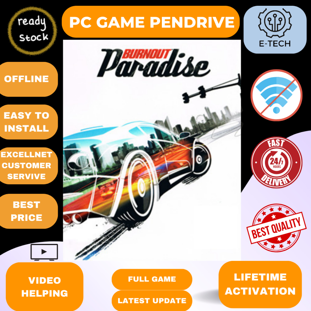 [ PC Game ] Burnout Paradise Remastered (v1.0.0 + All DLCs) - Offline [ Pendrive 32 GB ...