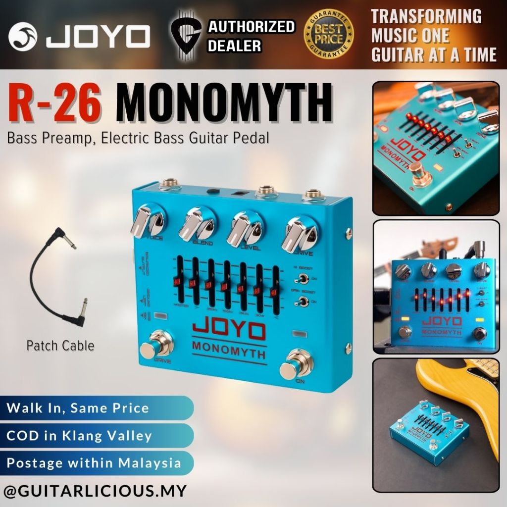 Joyo R-26 Monomyth Bass Preamp Multiple Tone Sculpting Electric Bass ...