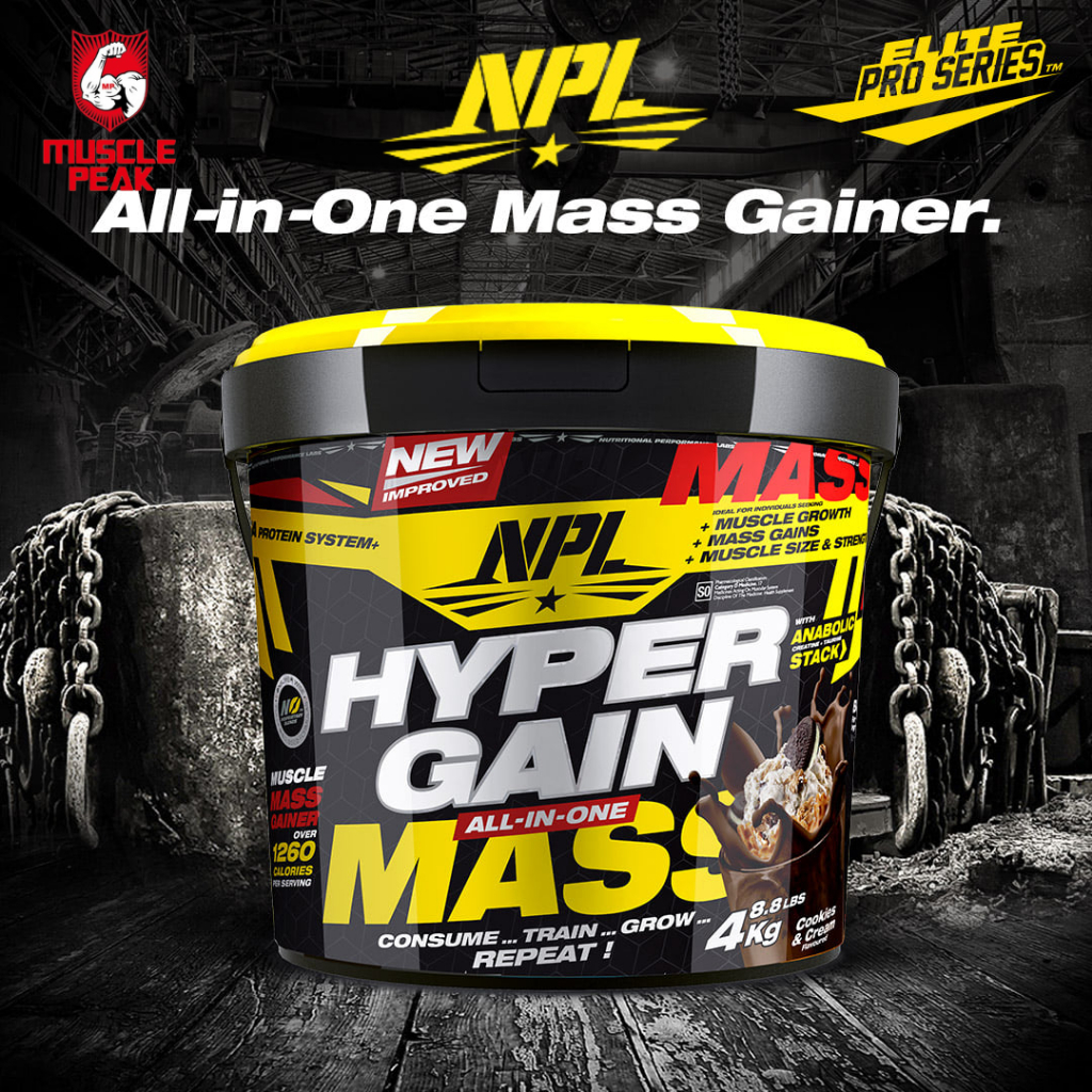 NPL Hyper Gain Mass 8.8lbs (4kg) – Mass Gain, High Carbo, Muscle Sizing ...
