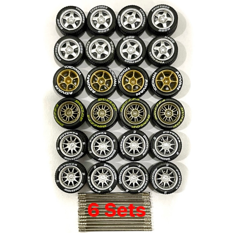 Hot Wheels Car Model Replacement Rubber Tyres - 1:64 Rubber Tyres - T5 ...