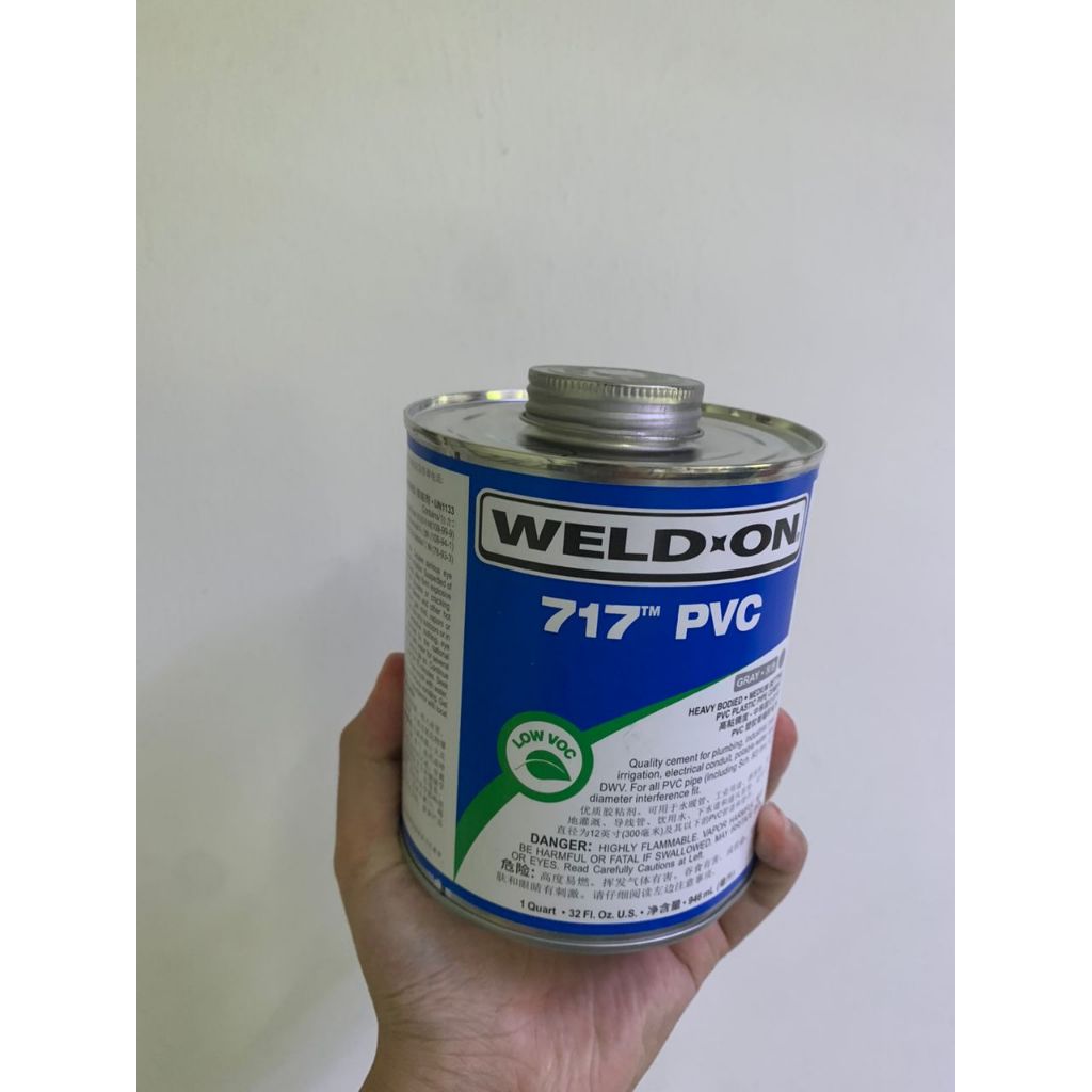 717 Weld On PVC Glue, Solvent Cement, Clear Transparent 946ML | Shopee Singapore