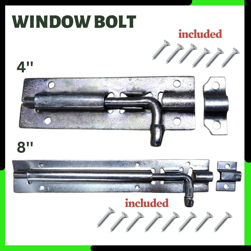 ABT TOOLS 5127 WHITE WINDOW BOLT DOOR LATCH SAFETY DOOR LOCK / BARREL ...
