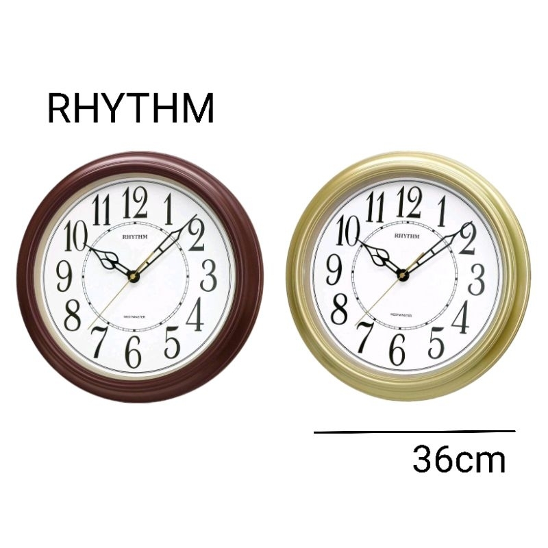 100 Jam Dinding RHYTHM CMH726 Hourly Chime & Strike(Westminster)Wall ...