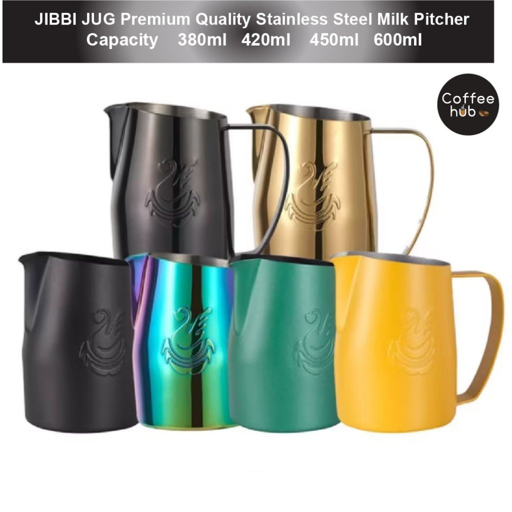 JIBBI JUG Premium Coffee Milk Cup Pitcher 304Stainless Steel Material ...