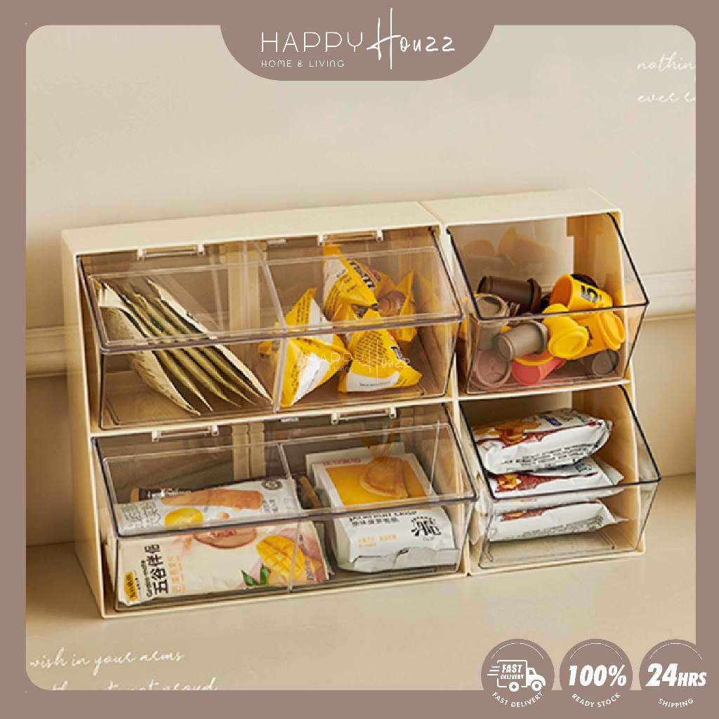 HAHO Tea Bag Storage Box Coffee Capsule Pantry Rack Organiser Dust ...