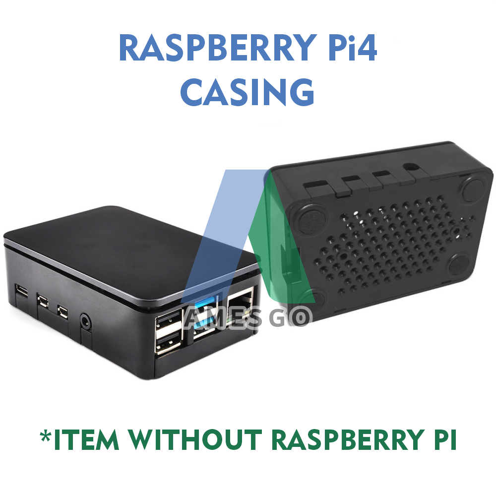 Amesgo Raspberry Pi 4 Official Casing with Fan Simple Black ABS Box | Shopee Singapore