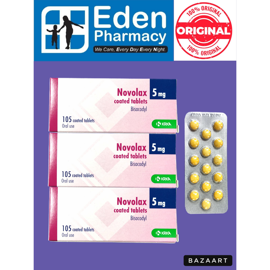 KRKA Novolax Bisacodyl BP 5mg (3 x 105's) exp date 08/2025 | Shopee ...