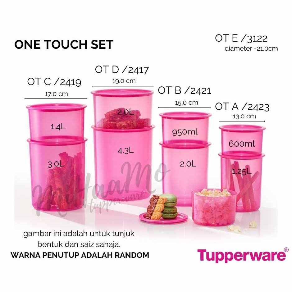 Tupperware Replacement Spare Parts One Touch Seal Penutup Sahaja A B C ...