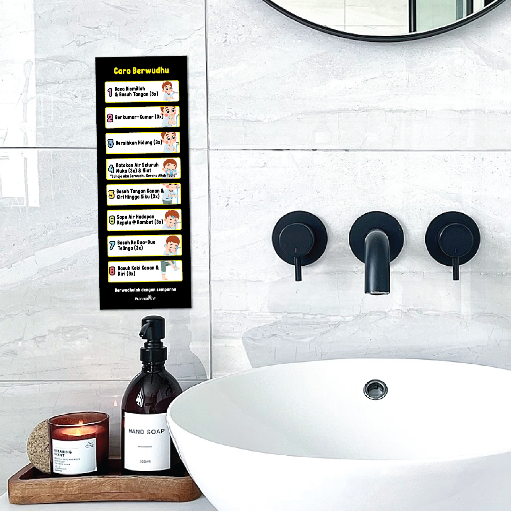 Waterproof Wudhu Sticker For Kindergarten And Plastic Type Children ...