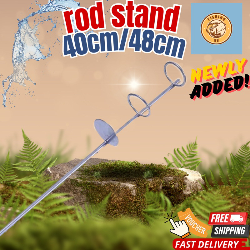 【Rod stand】 Fishing Rod Stand, Joran Pancing Holder, Pantai Kolam Rod ...