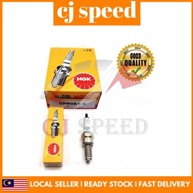 NGK SPARK PLUG CPR8EA9 CPR8EA-9 CPR8 CPR8EA NGK PLUG LC135 WAVE125 FUTURE NMAX RS200 SPACY ICON ...