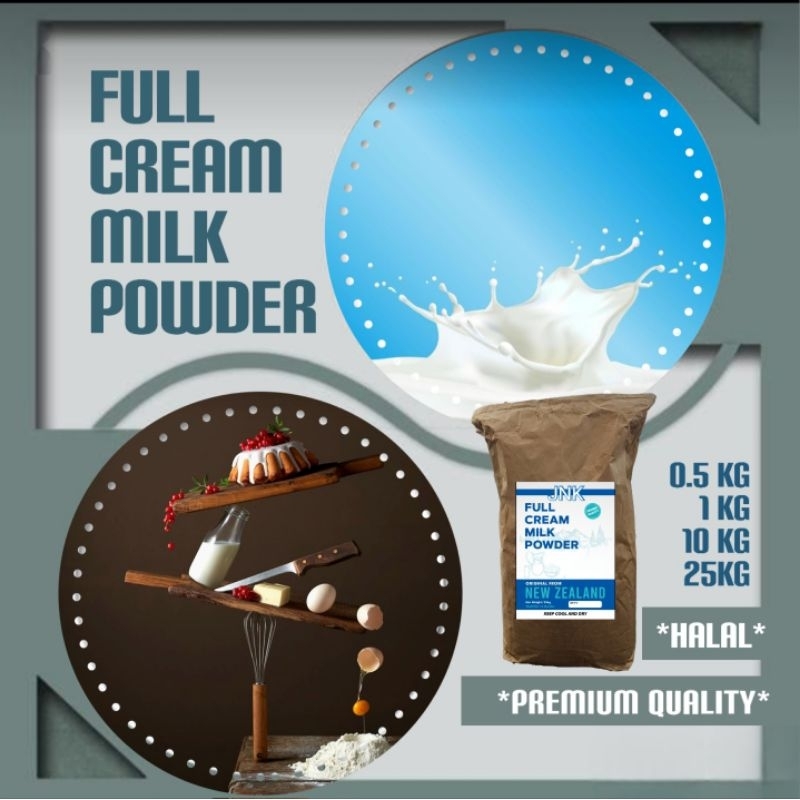 Full Cream Milk Powder Full Cream Flour Milk Powder 10kg/25kg | Shopee ...