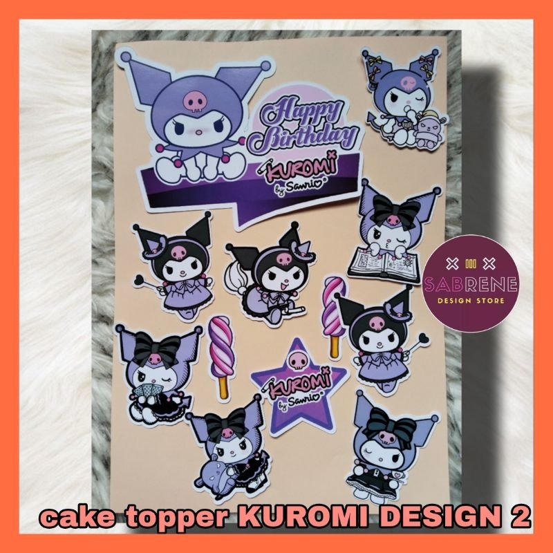 Cake Topper KUROMI DESIGN 2 | Shopee Singapore