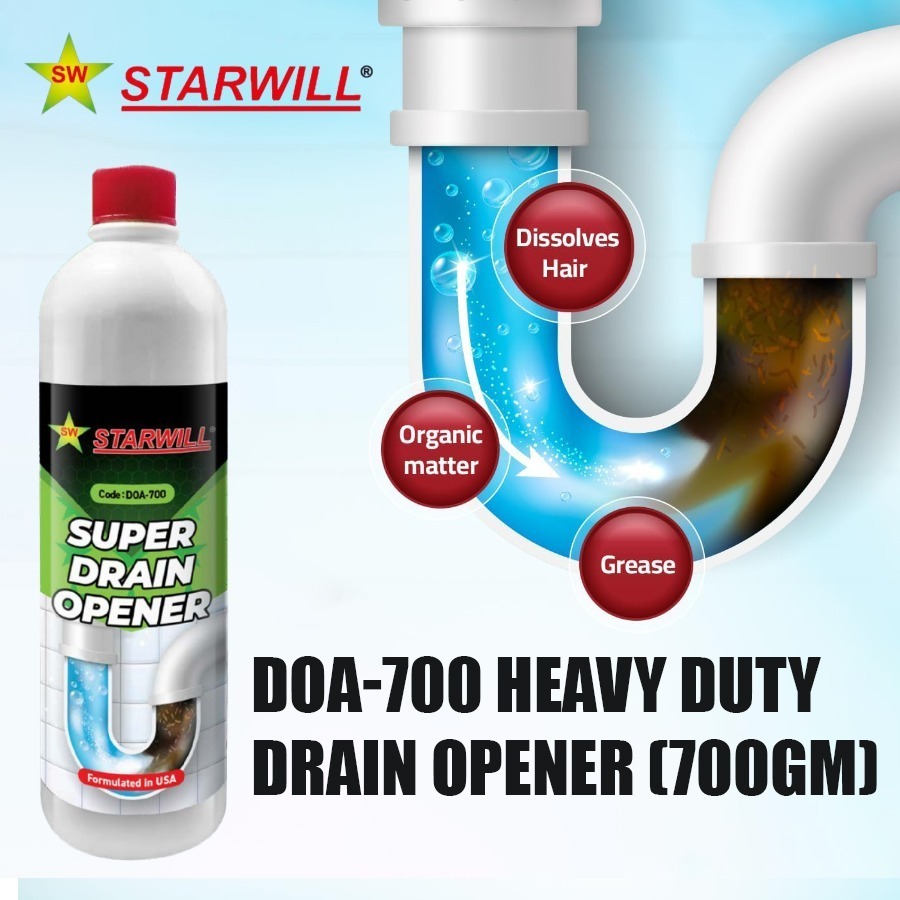 STARWILL DOA-700 HEAVY DUTY DRAIN OPENER CLOG REMOVER (700GM) | Shopee ...