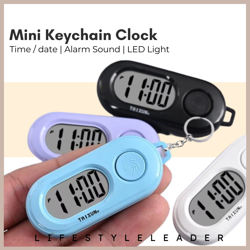 Digital Mini Clock with LED Light Alarm Time & Date LCD Display ...