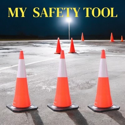 40" / 1 METER SAFETY TRAFFIC CONE/ ROAD BLOCK CONE /TRAFFIC SAFETY CONE ...