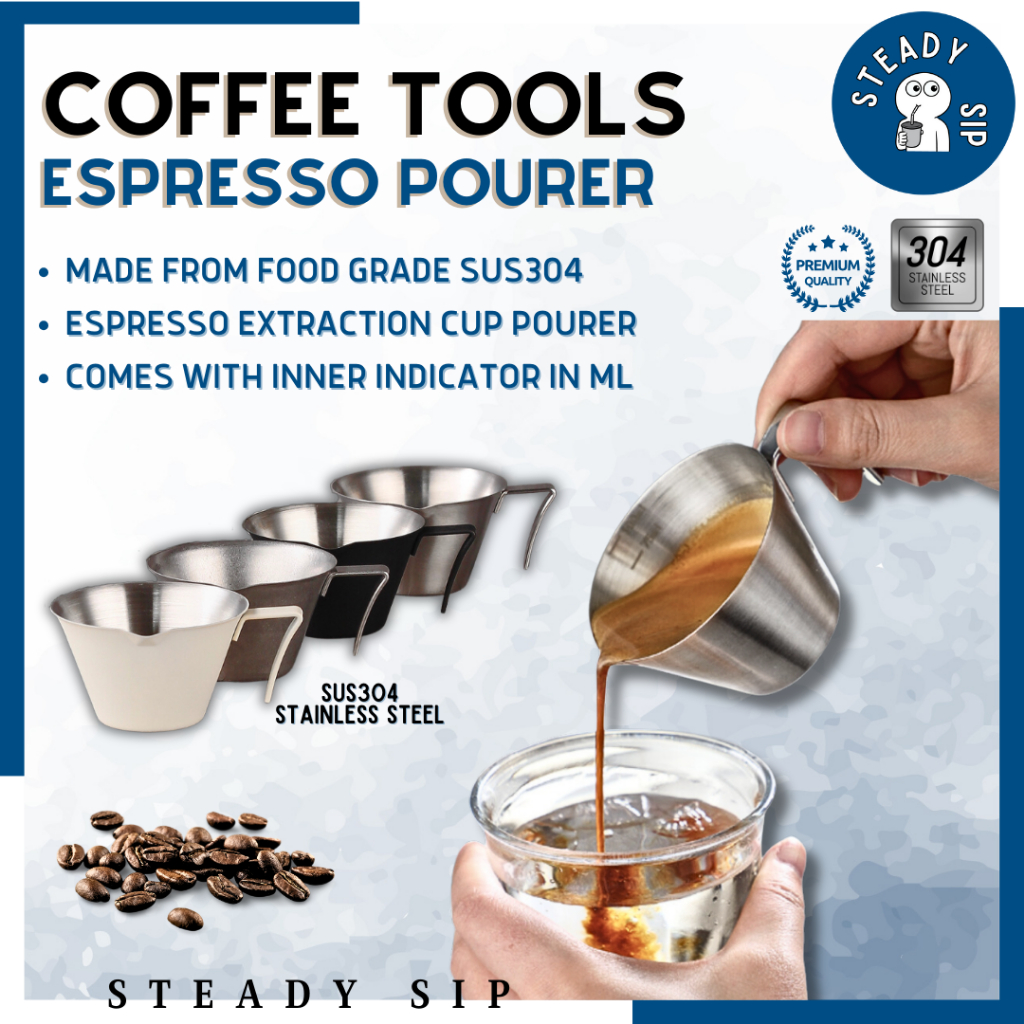 Steady Sip 100ml Espresso Measuring Cup With Scale Stainless Steel ...