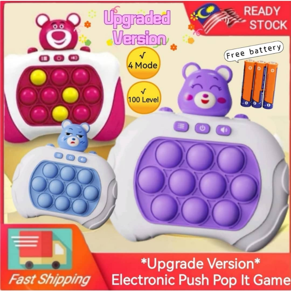 Quick Push Game Pop It Electronic Educational Toys | Bubble Fidget Toy ...