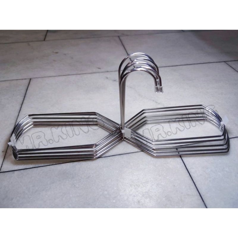 Extra Thick Stainless Steel Hanger 8 Shape Drying Clothes Hanger Long ...
